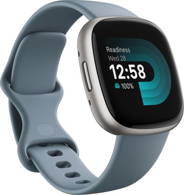 Fitbit Versa 4 Waterfall Blue/Platinum Aluminum | Pilulka.cz